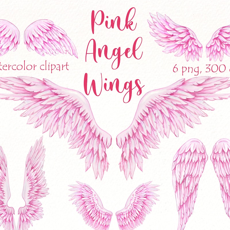 Hot Pink Angel Wings - Etsy
