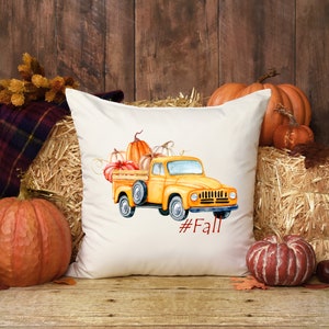 Harvest Truck Clipart, Watercolor Fall Pumpkin Clip Art, Thanksgiving ...