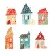 Houses Clipart Set - Clip Art Set of Houses, Bright Houses, Cute Houses ...