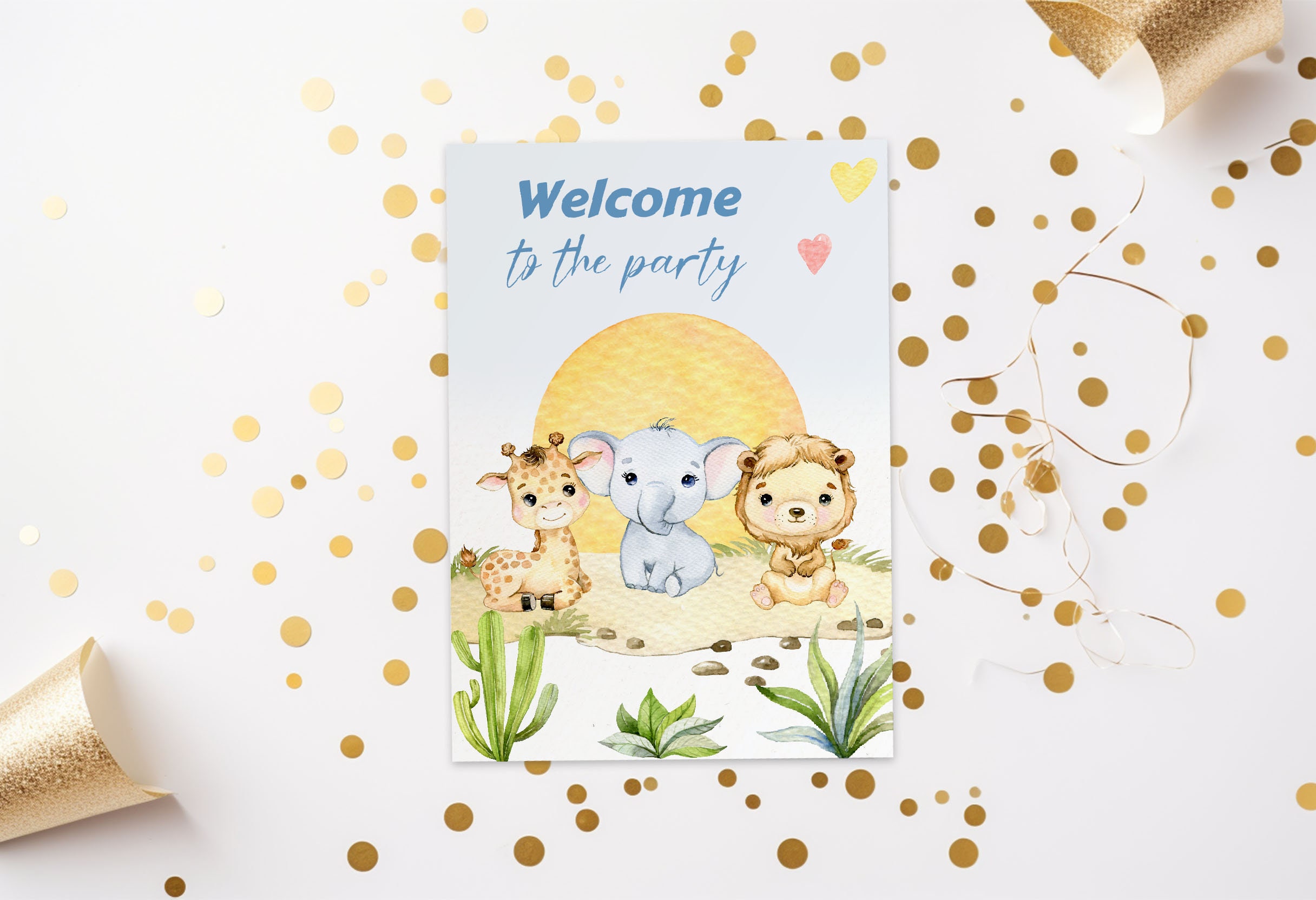 Safari Baby Animals, Watercolor Africa Animals Clipart, Lion, Giraffe ...