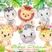Safari Animals Watercolor Clipart, Tropical Animal Png, Baby Animal ...