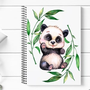 Little Panda Watercolor Clipart. Cute Baby Animal Clip Art, Tropical ...