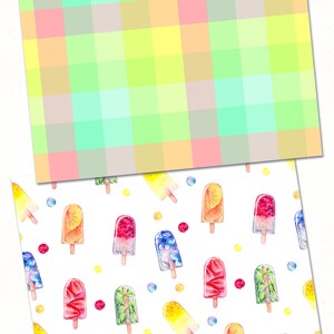 Summer Digital Paper Pack , Ice Cream Seamless Pattern , Food ...