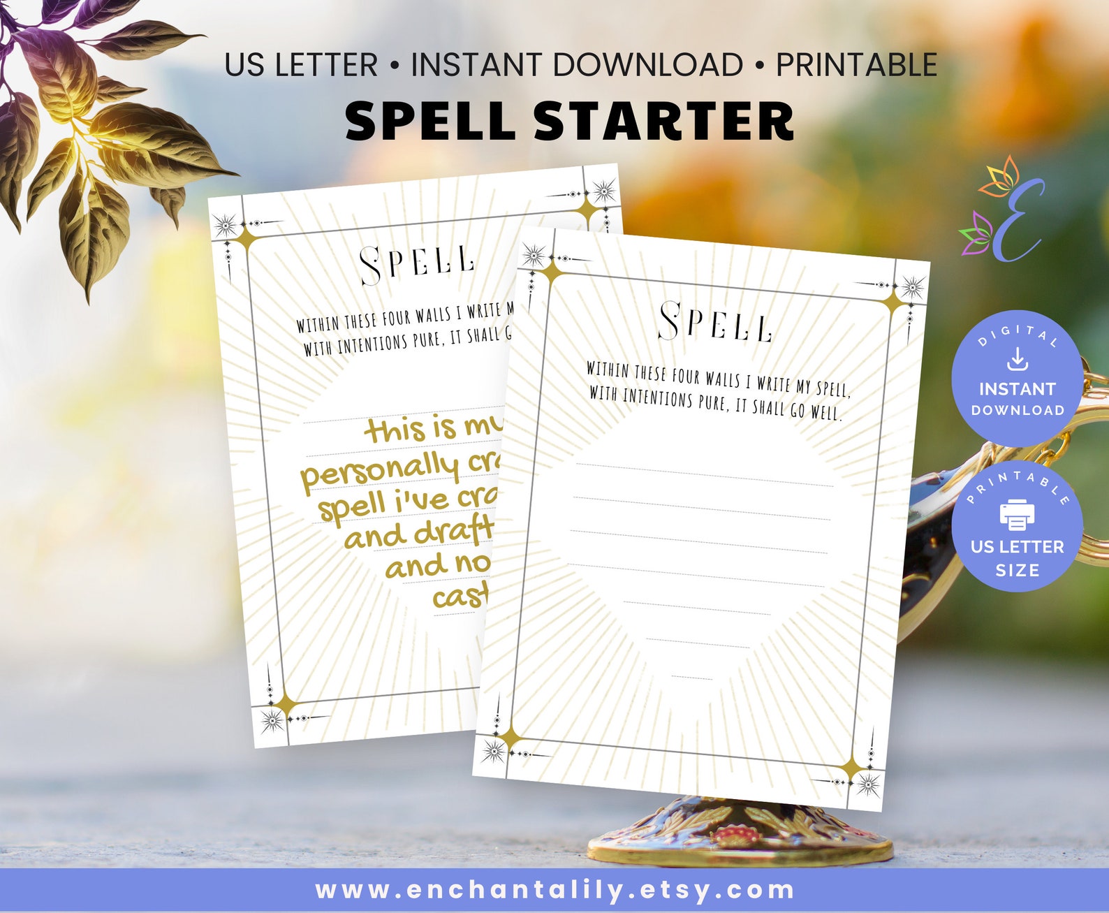 Printable * Spell Starter - DIY, Break Your Spell Block, Ink Saver ...