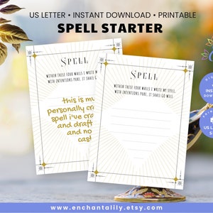 Printable * Spell Starter - DIY, Break Your Spell Block, Ink Saver ...