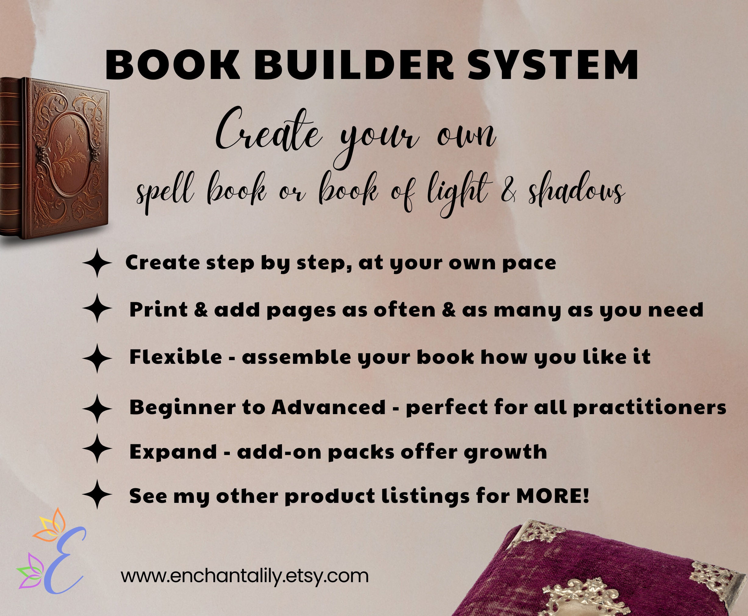 Printable * Spell Intentions Guide & Workbook - Book of Spells, Light ...