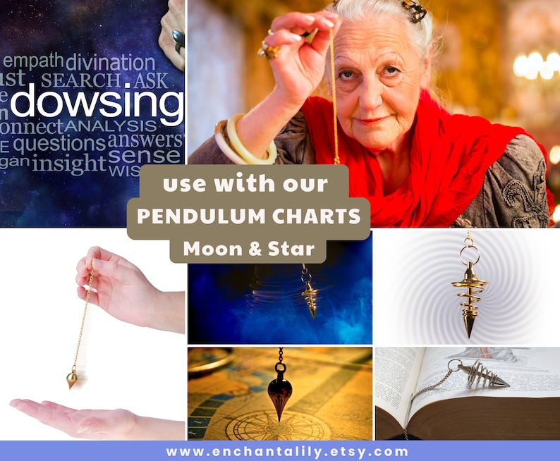 Printable * Pendulum Dowsing Chart Bundle - Months, Days of the Week ...