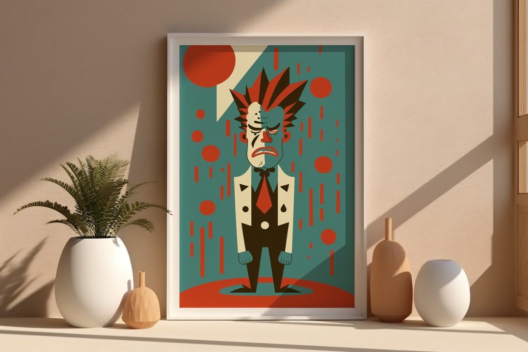 Evil Clown Portrait | Sad Clown | Scary Halloween Clown | Printable ...