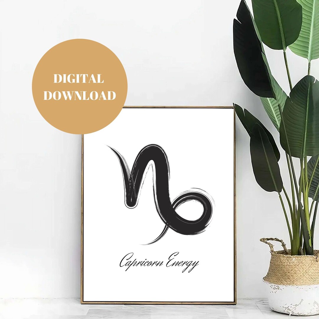 Capricorn Energy Poster/zodiac Sign Capricorn Print/home Office Wall ...