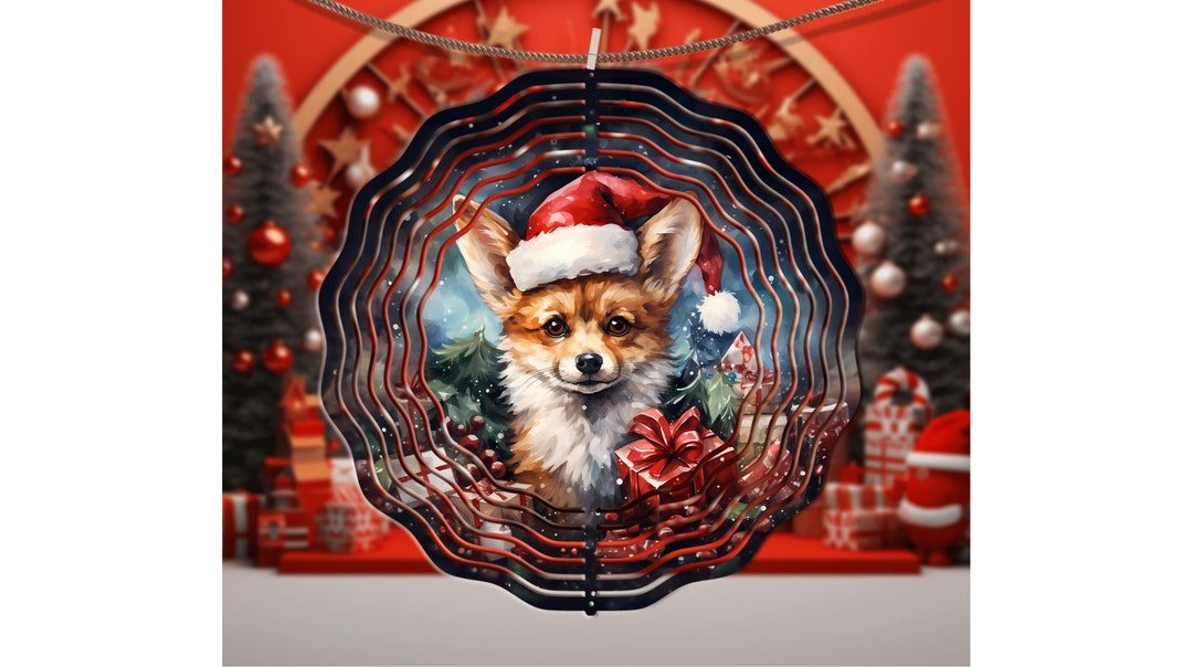 Christmas Fox Wind Spinner Fox Decor Yard Decor Garden - Etsy