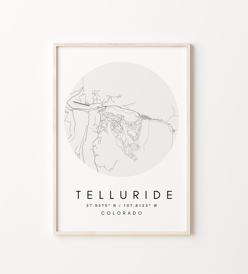 Telluride Colorado Black and White Print Set of 3, Telluride Travel ...