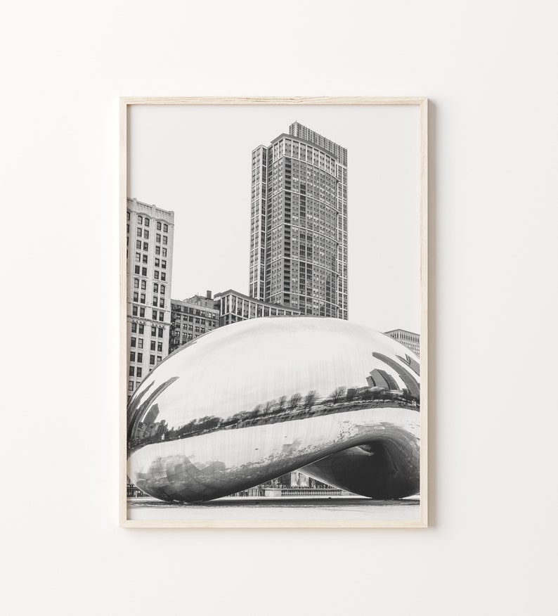 Chicago Illinois Black and White Print Set of 3, Chicago Travel Poster ...