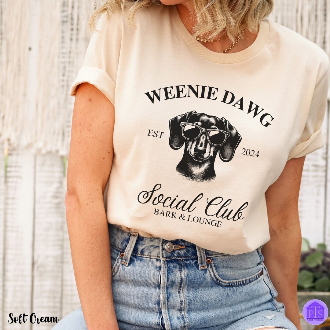 Dachshund Shirt, Weiner Dog Gifts, Social Club T-shirt, Dog Mom Tshirt ...