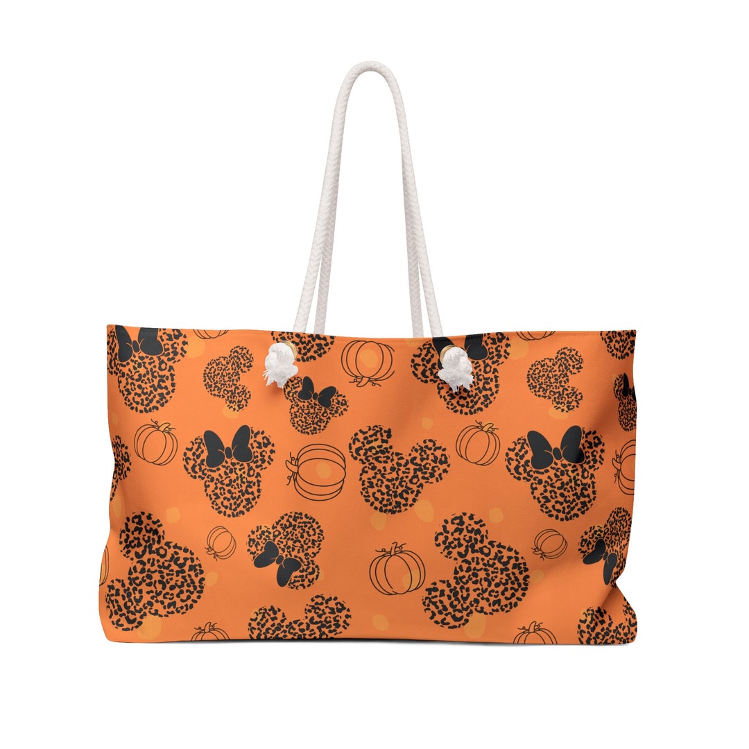 Disney Minnie Fall Weekender Travel Bag Orange Pumpkins Minnie Mouse ...