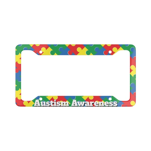 Autism License Plate Frame - Etsy