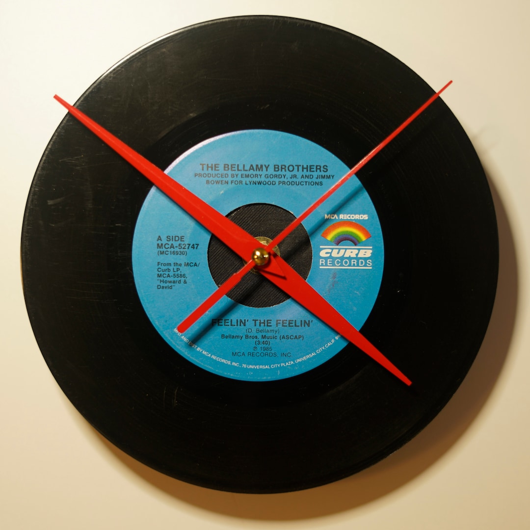 Vinyl Record Wall Clock Vintage Vinyl 7in LP Custom - Etsy