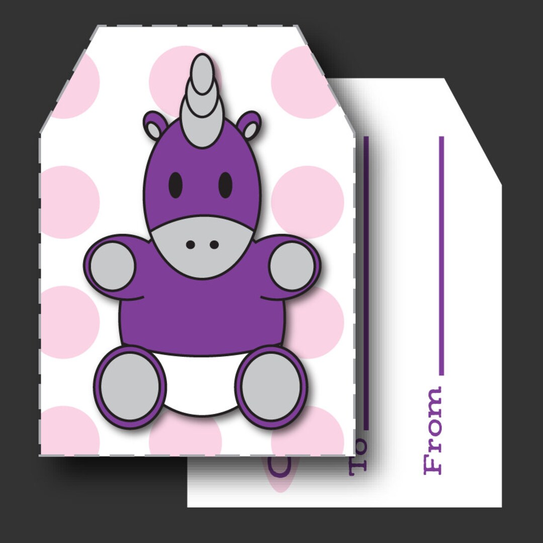 Unicorn Gift Tags INSTANT DOWNLOAD - Etsy