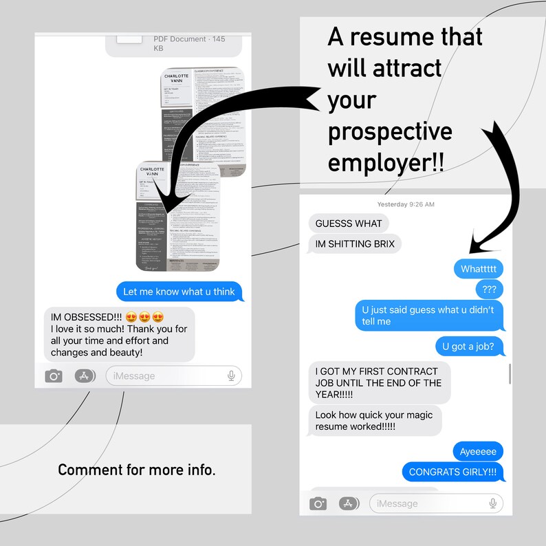 Attractive Custom Resume Template - Etsy