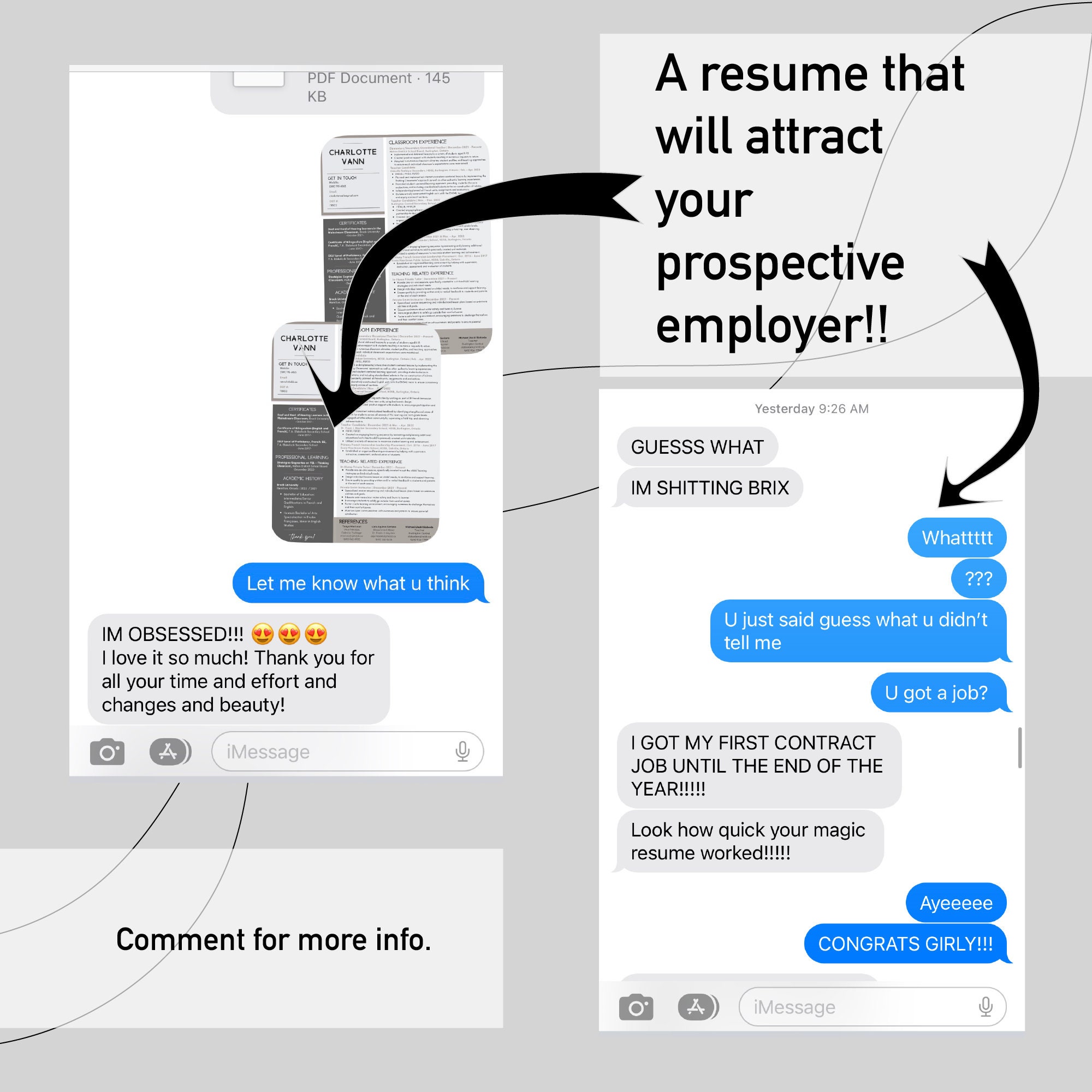 Attractive Custom Resume Template - Etsy
