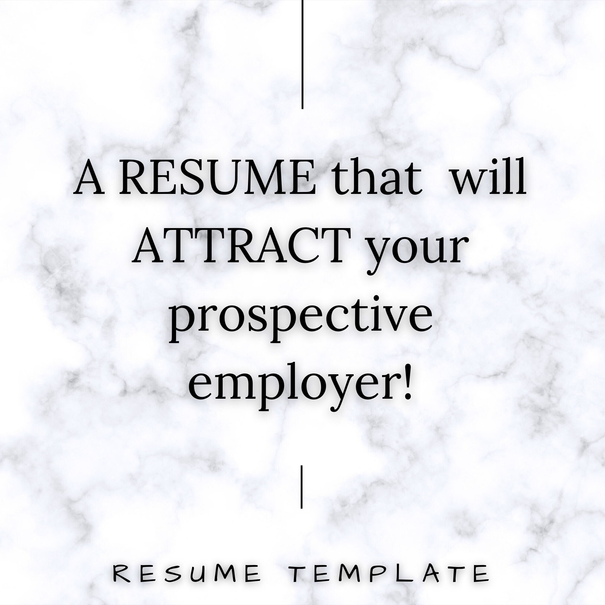 Attractive Custom Resume Template - Etsy