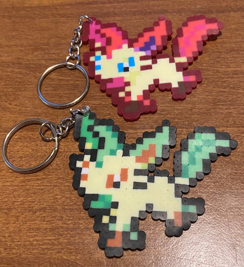 Pokémon Eeveelution Perler Bead Perlers Beads Keychain Keychains Eevee ...