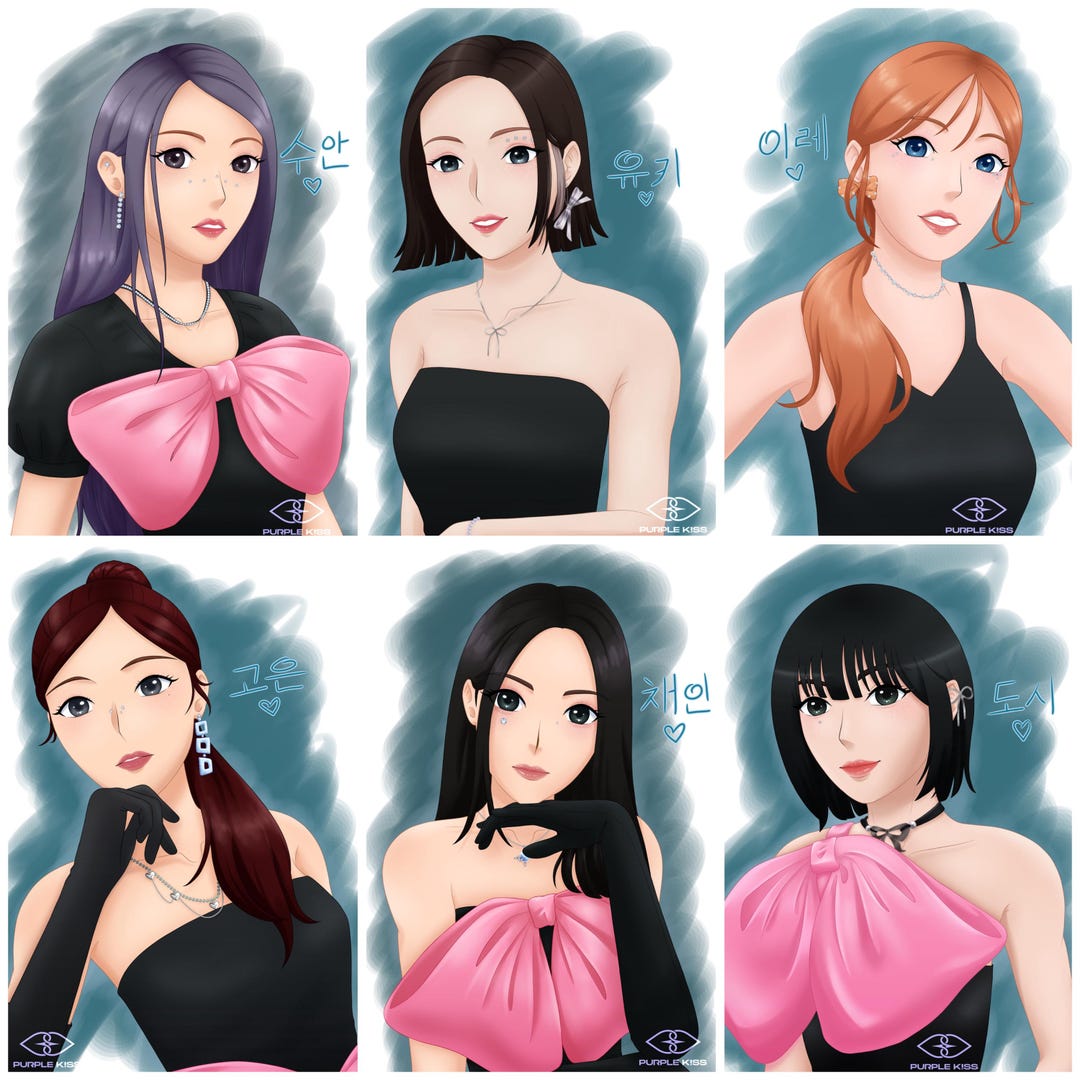 Purple Kiss Purki Plory Kpop Fanart Fan Merch Fanmerch PC Photocards ...