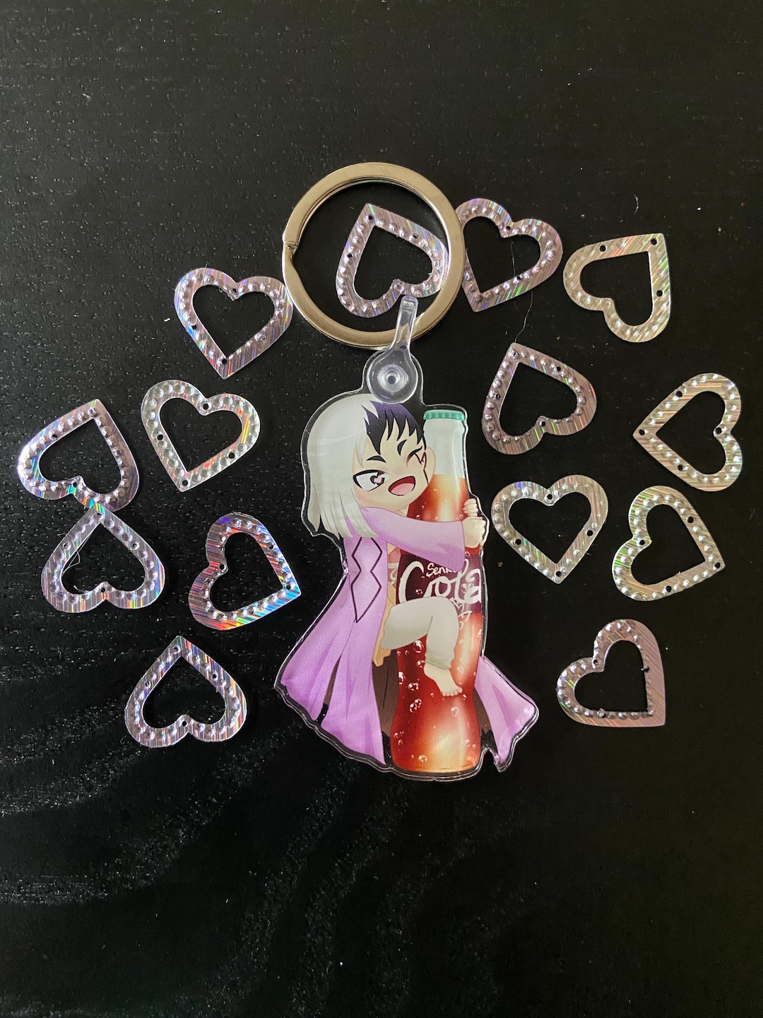 Dr. Doctor Stone Gen Asagiri Chibi Fanart Acrylic Charm Charms Keychain ...