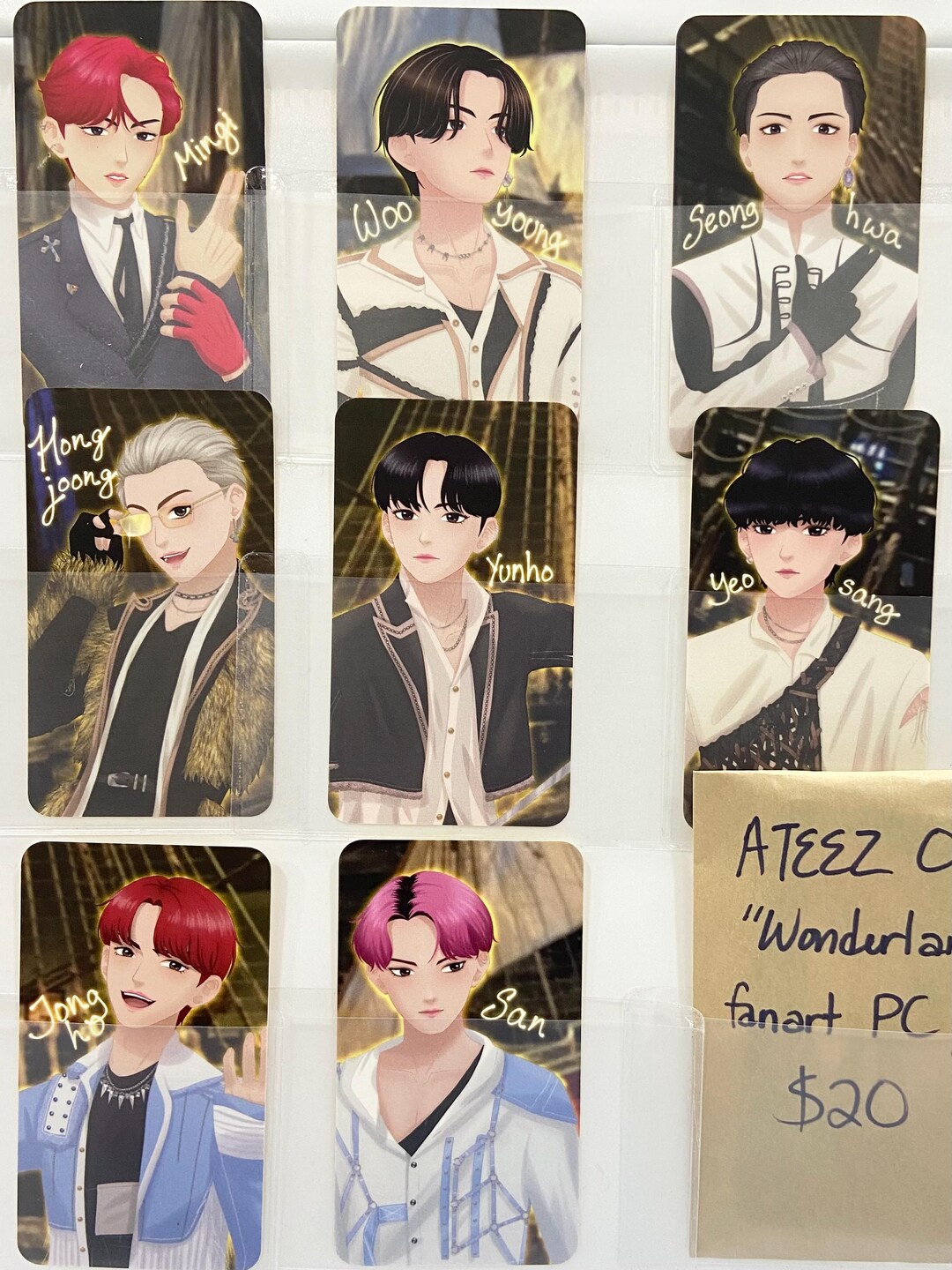 ATEEZ ATINY Fanart Kpop Photocard Photocards PC Pcs Hongjoong Jongho ...