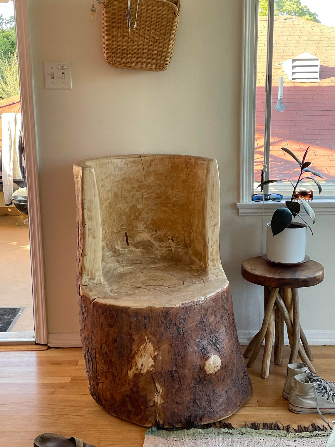 Italian Stone Pine Carved Chair - Etsy