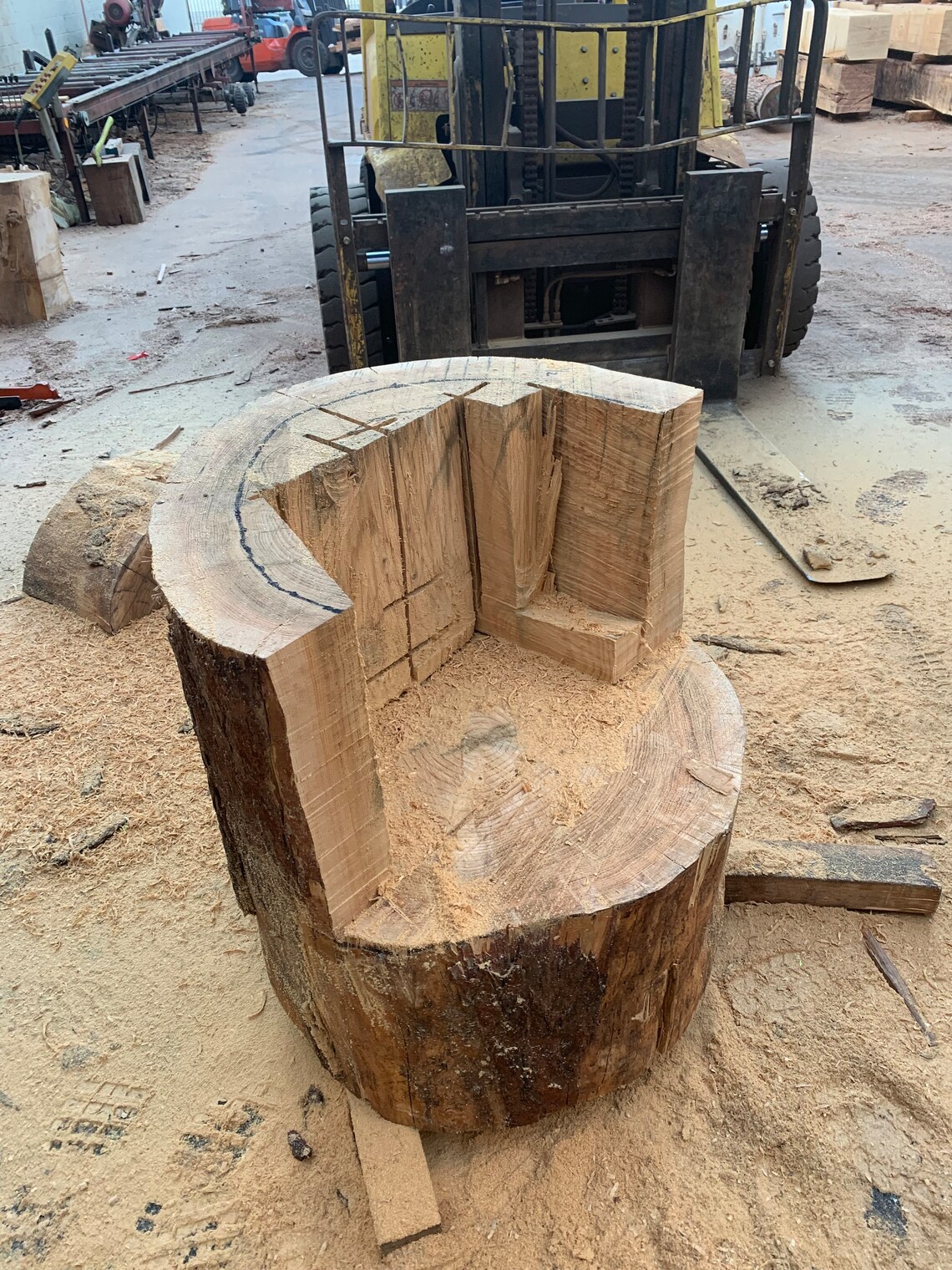 Italian Stone Pine Carved Chair - Etsy