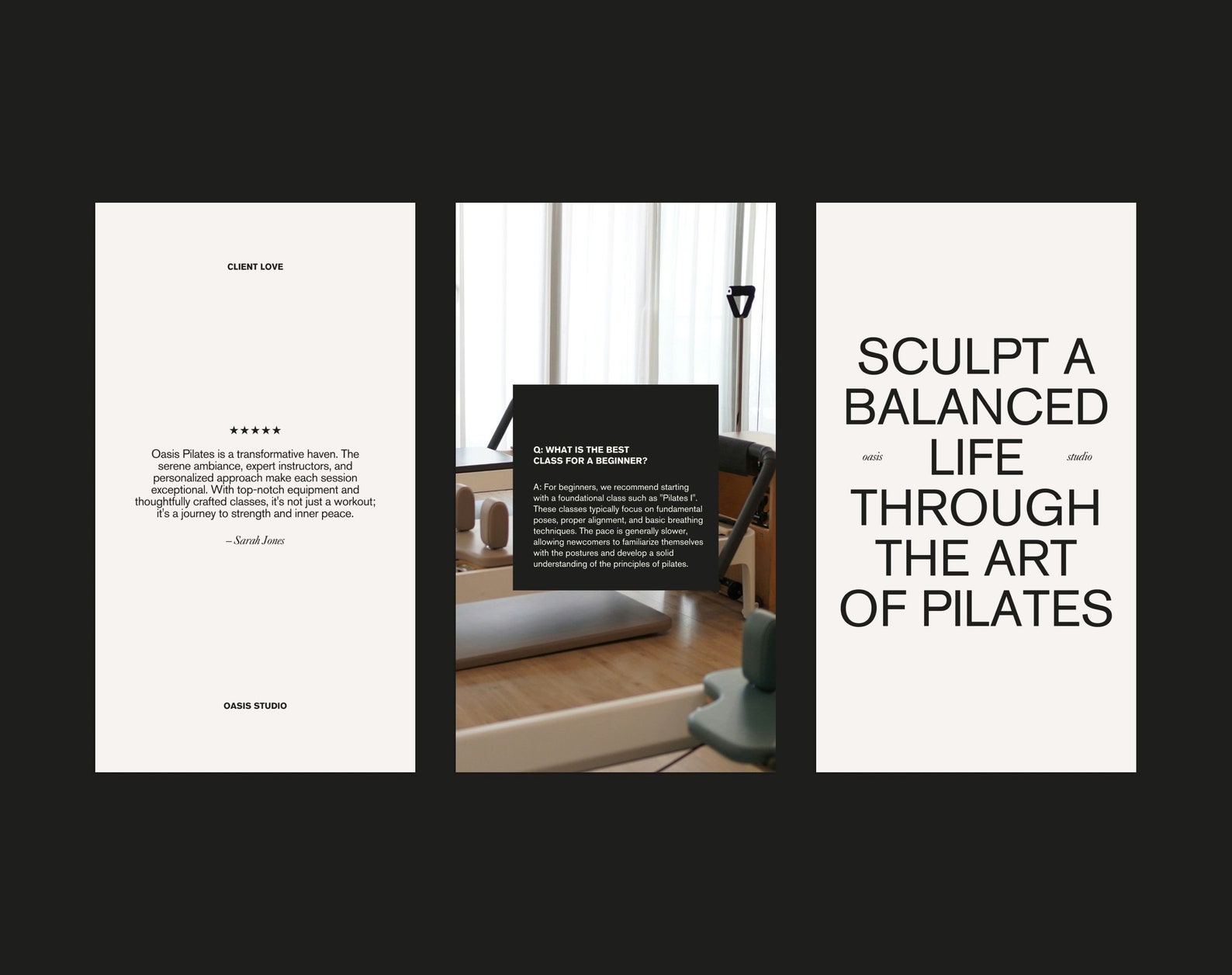 Pilates Instagram Templates Fitness Coach Templates Social Media ...