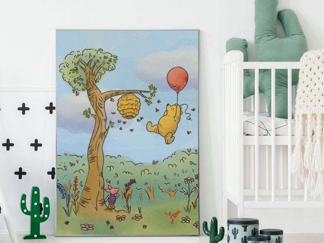 Winnie the Pooh Honey Tree - Classic Pooh Bear Digital Art Download ...