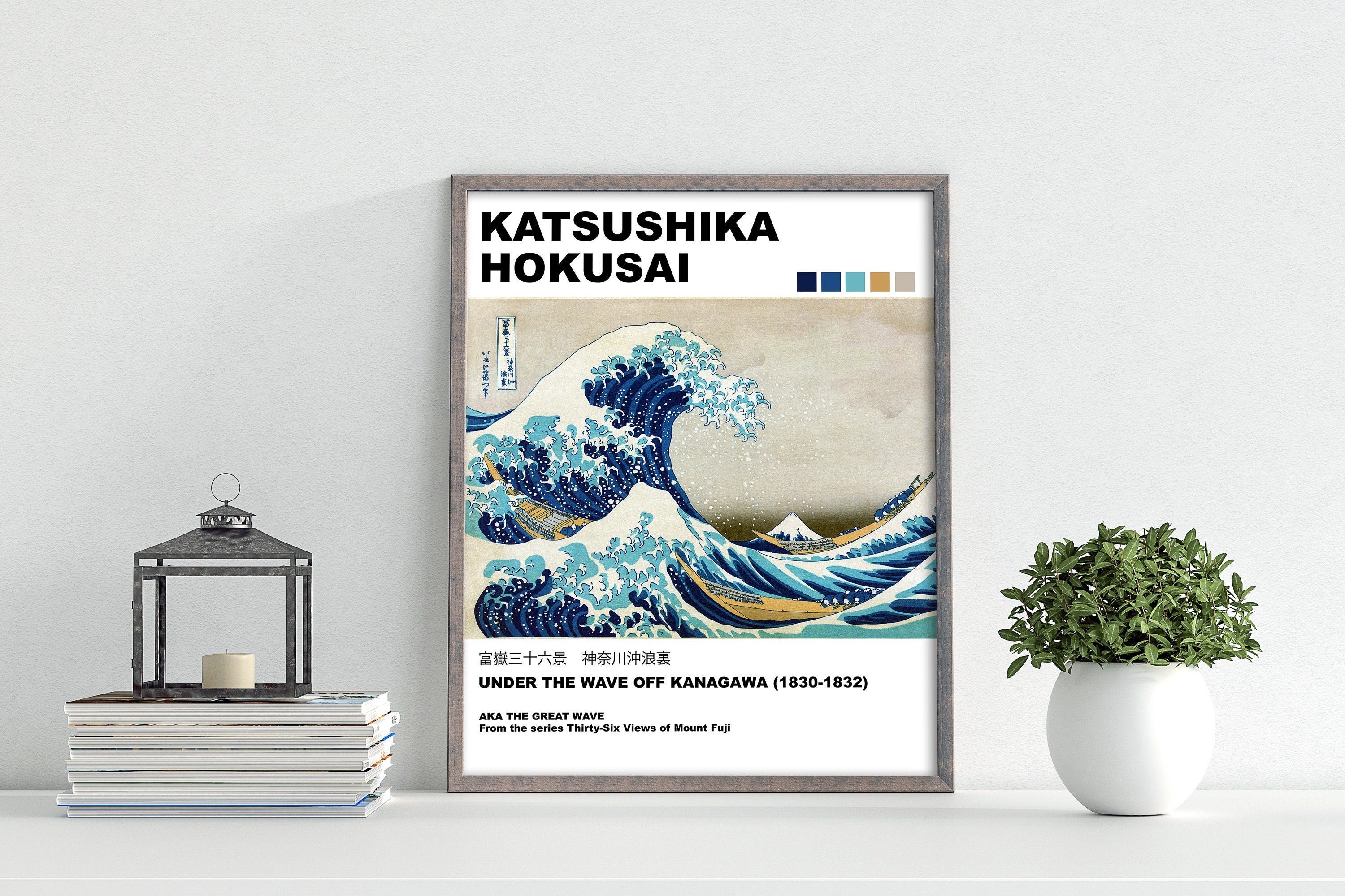 The Great Wave off Kanagawa Poster Japan Print Hokusai - Etsy