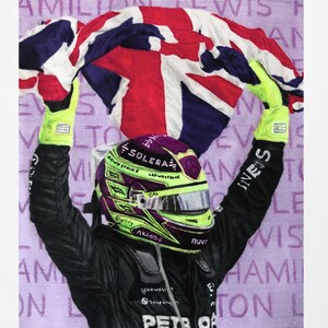 Lewis Hamilton Hand-drawn Print | A5 Size - Etsy