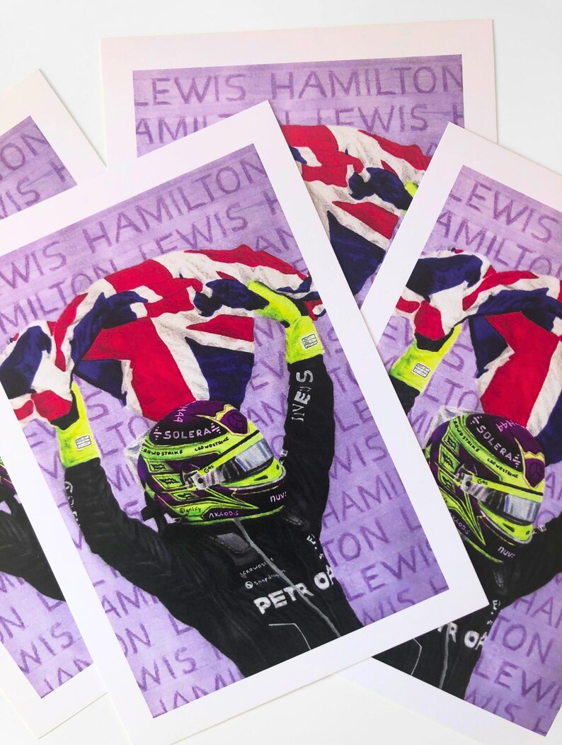 Lewis Hamilton Hand-drawn Print | A5 Size - Etsy