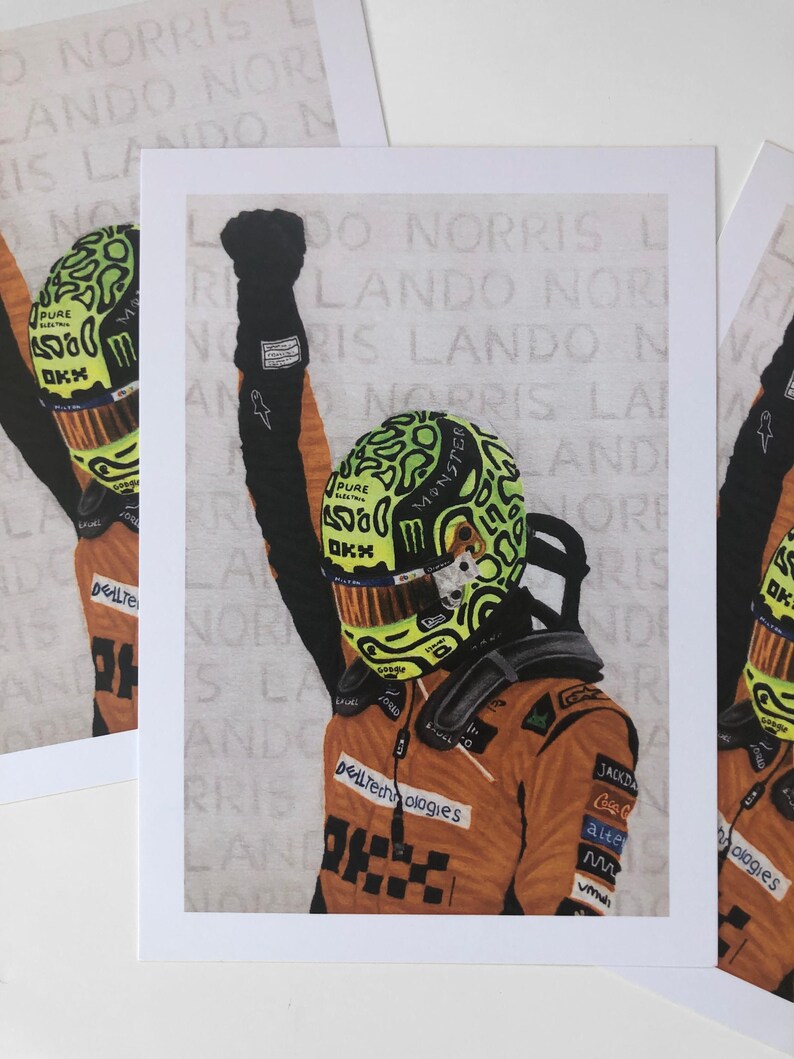 Lando Norris Hand-drawn Print | A5 Size - Etsy