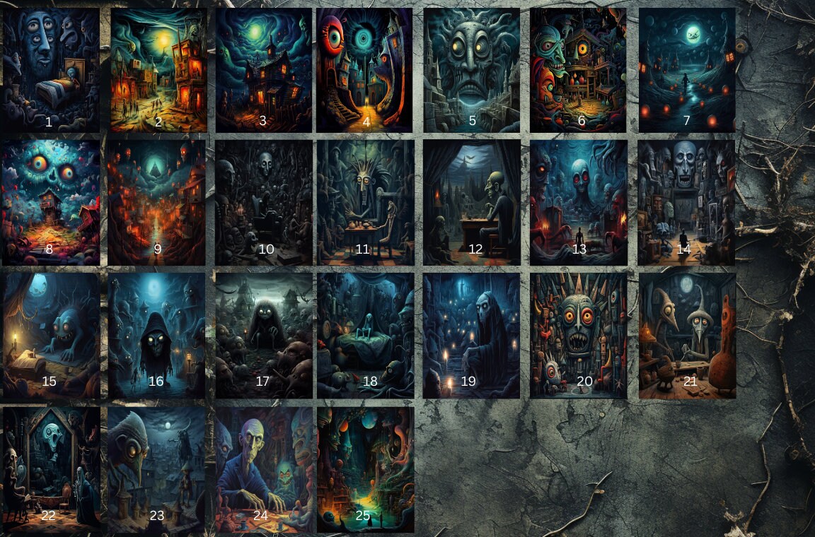 25 Nightmare Dreamscapes Volume 6, PNG & JPEG Format Files, Dream ...