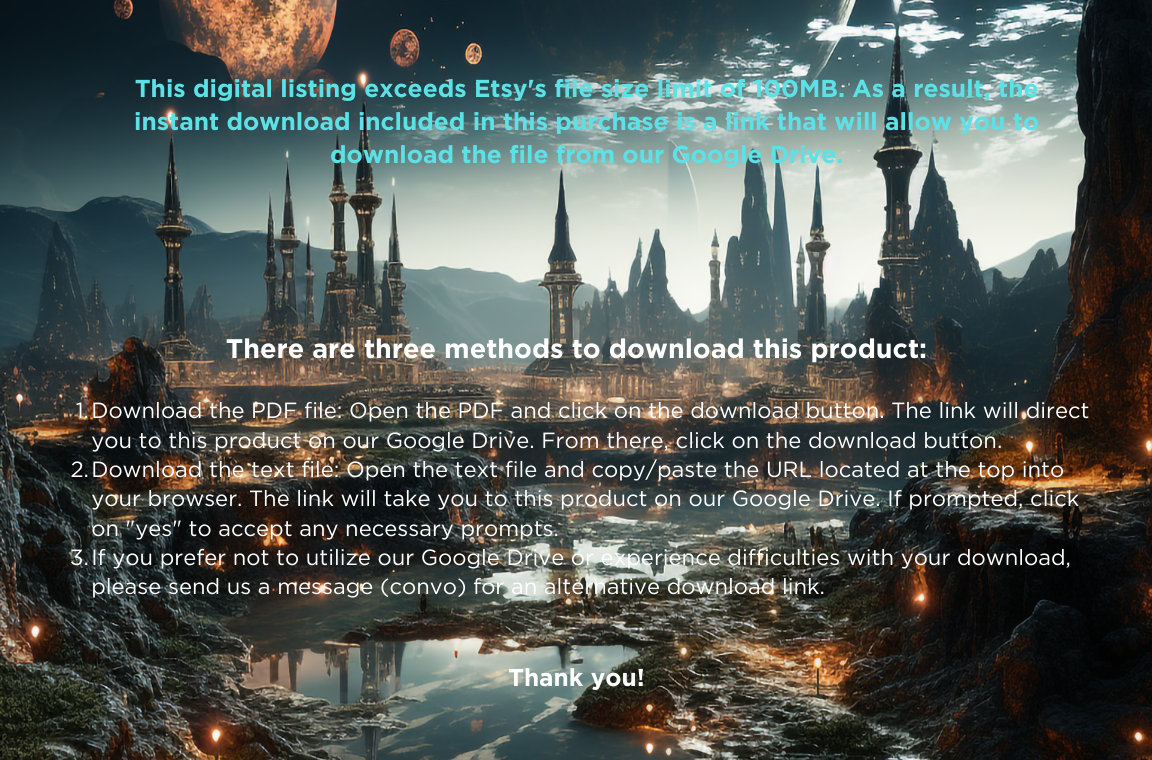 250 Painted Sci-fi Landscape Series 2 Collection Digital Paper, Sci-fi ...