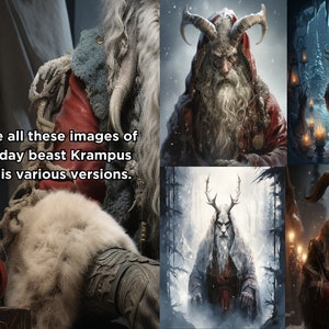 75 Krampus Holiday Collection Digital Papers, Krampus Christmas, Dark ...