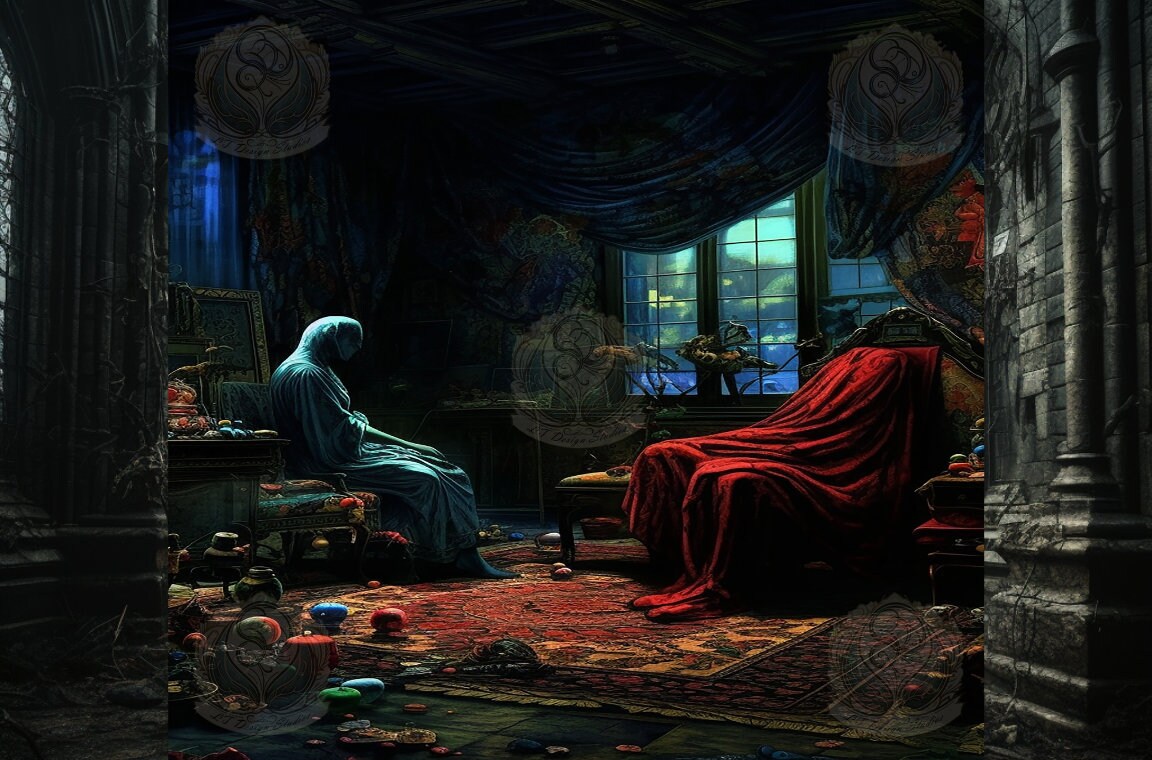 25 Nightmare Dreamscapes Backdrops, Horror Digital Background ...