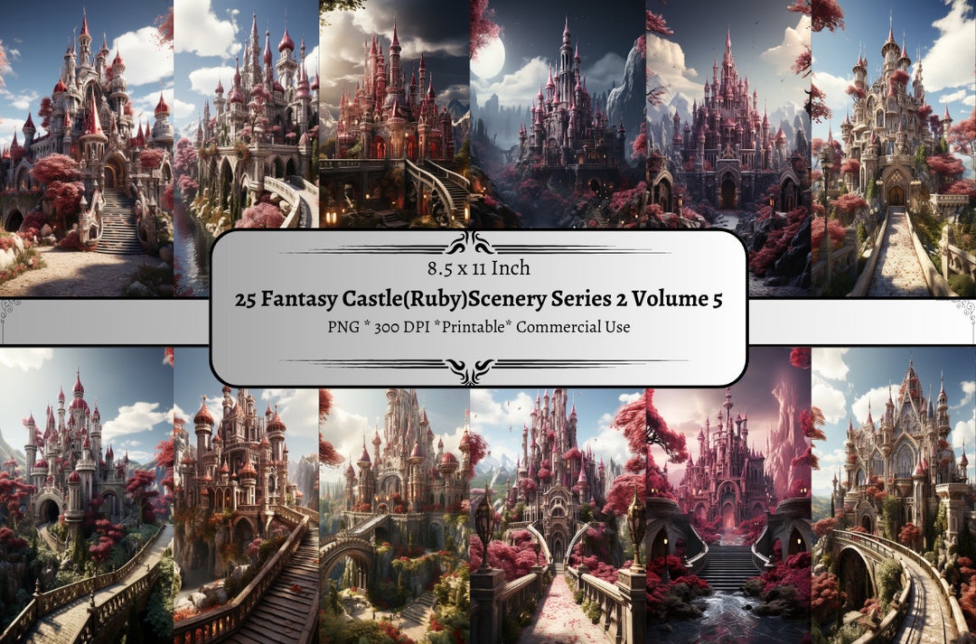 25 Fantasy Castle ruby Scenery Series 2 Volume 5 Digital - Etsy