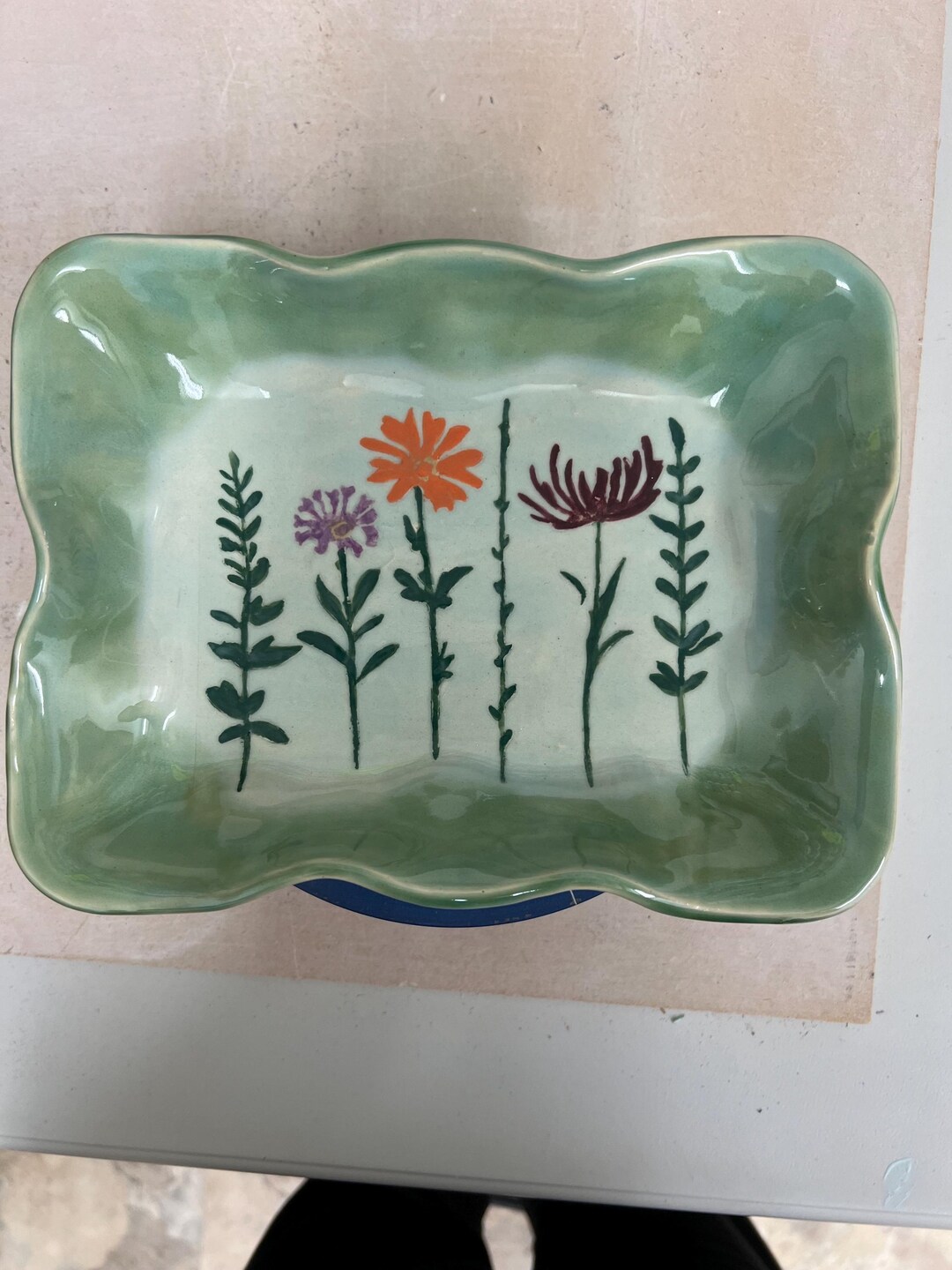 Hand Crafted Ceramic Spring Flowers Candy Dish Sitting on Four Legs. - Etsy