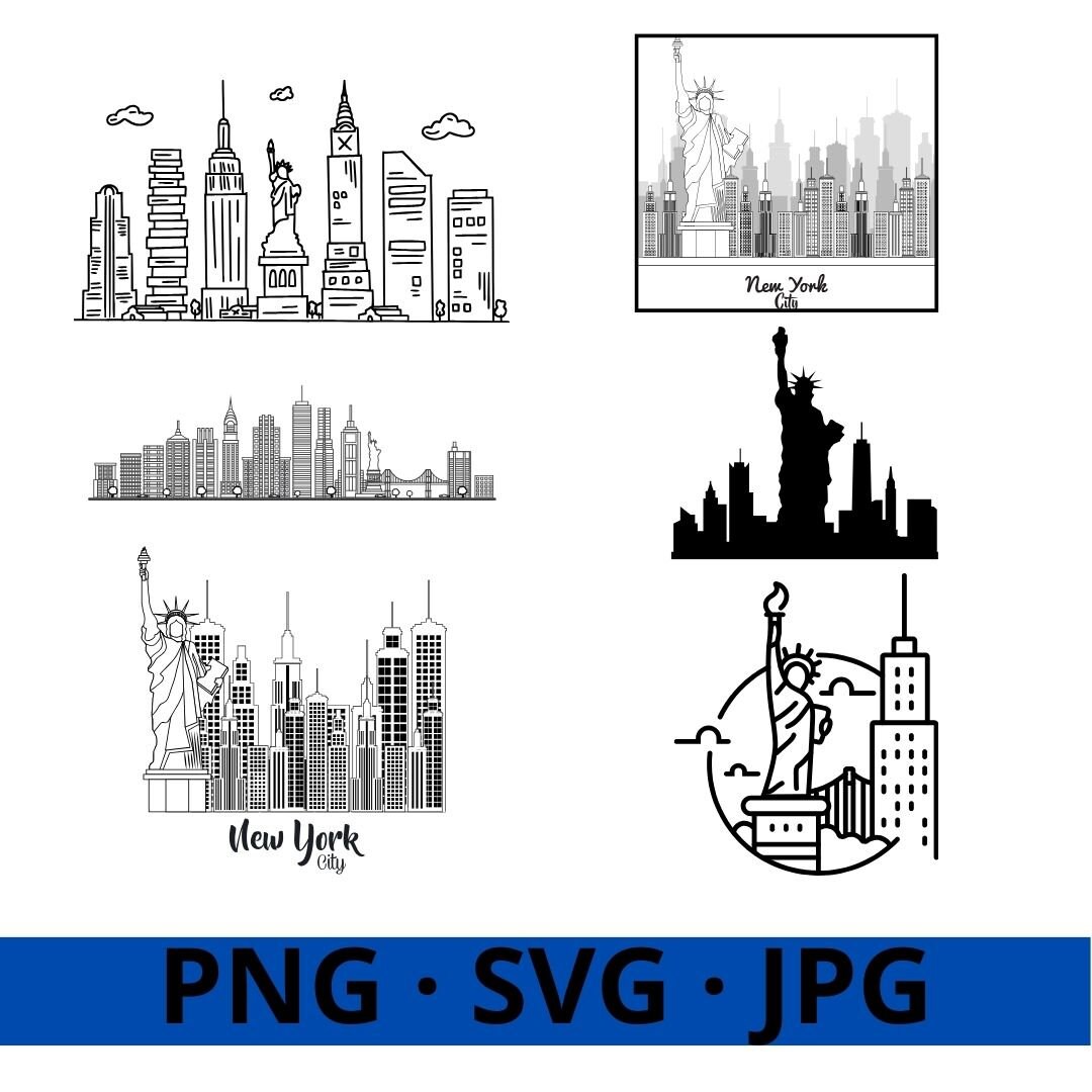 New York Skyline Svg NYC Skyline Svg Clipart New York City - Etsy Australia