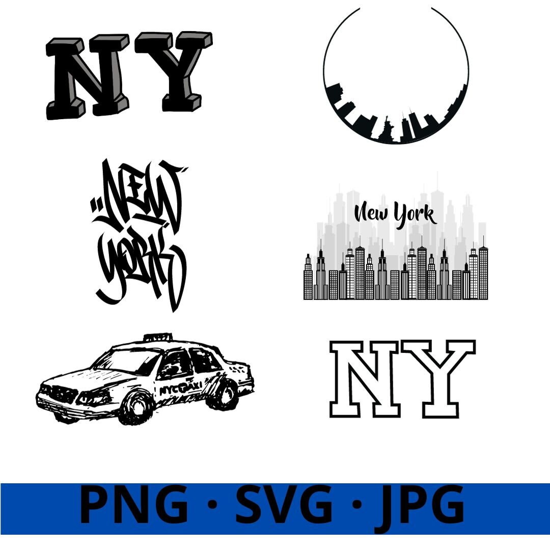 New York Skyline Svg NYC Skyline Svg Clipart New York City - Etsy