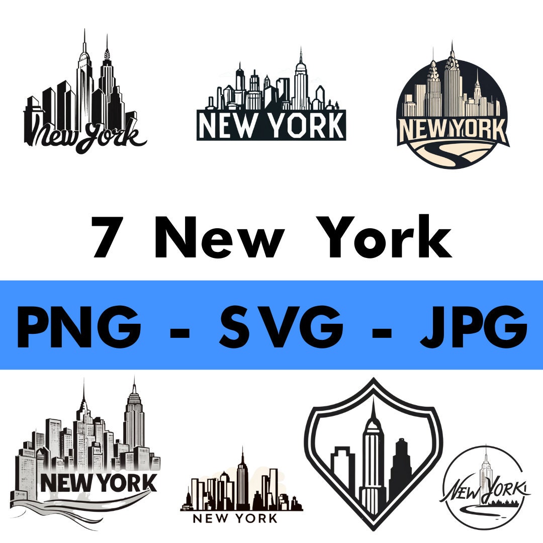 New York Skyline Svg NYC Skyline Svg Clipart New York City - Etsy