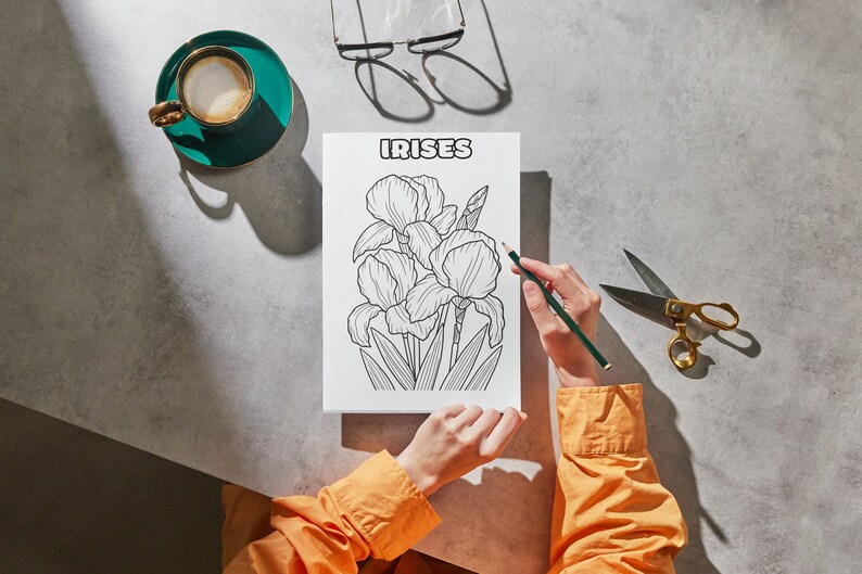 Flower Coloring Pages Printables | Floral Coloring Sheets | Adult and ...