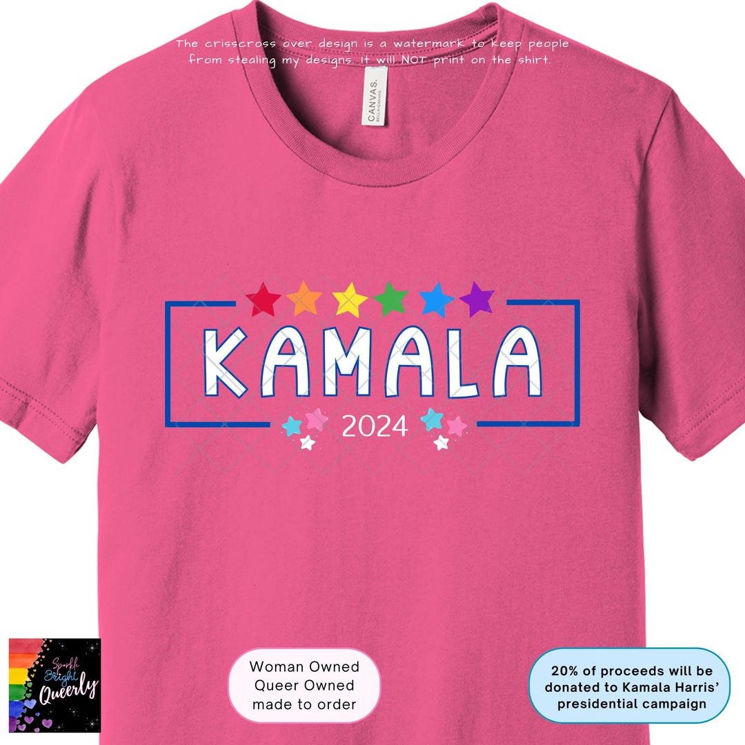 Kamala 2024 Subtle Pride Colors T-shirt - Election 2024 Tee ...