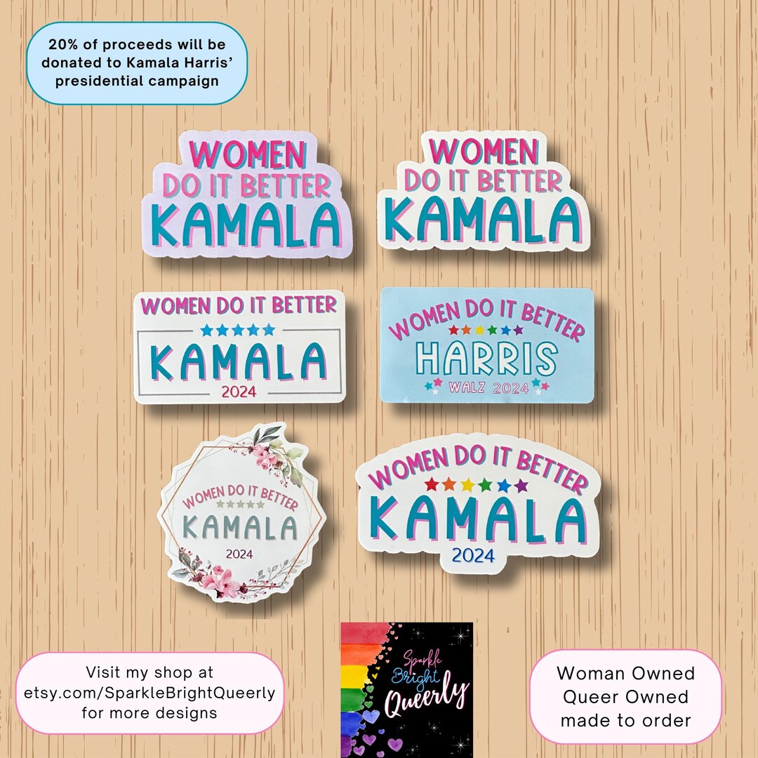 Women Do It Better Decal Kamala Harris Die Cut Vinyl Sticker Feminist ...