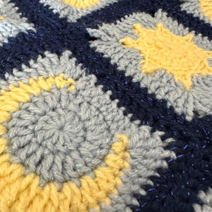 Crochet Sparkling Granny Square Sun and Moon Tote Bag - Etsy