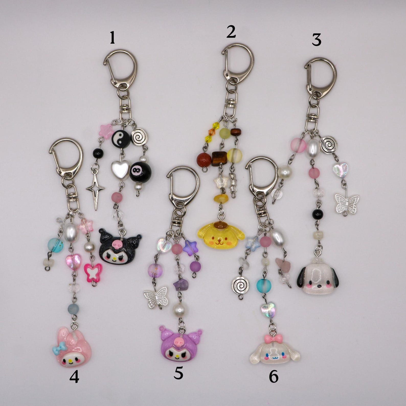 Sanrio Keychains | Kuromi Pompompurin Pochacco My Melody Cinnamoroll - Etsy